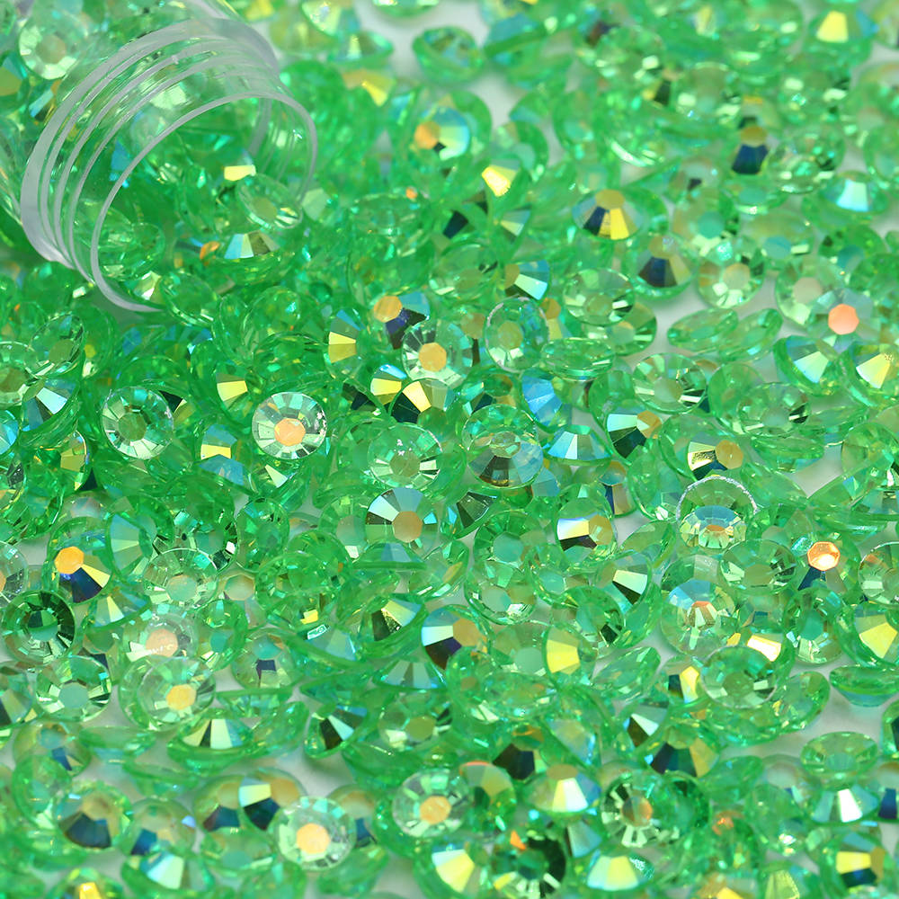 XULIN Rhinestone TW04#Peridot AB Color Wholesake Transparent AB Resin ...