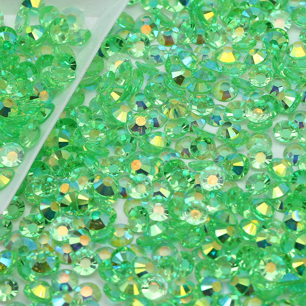 XULIN Rhinestone TW04#Peridot AB Color Wholesake Transparent AB Resin ...
